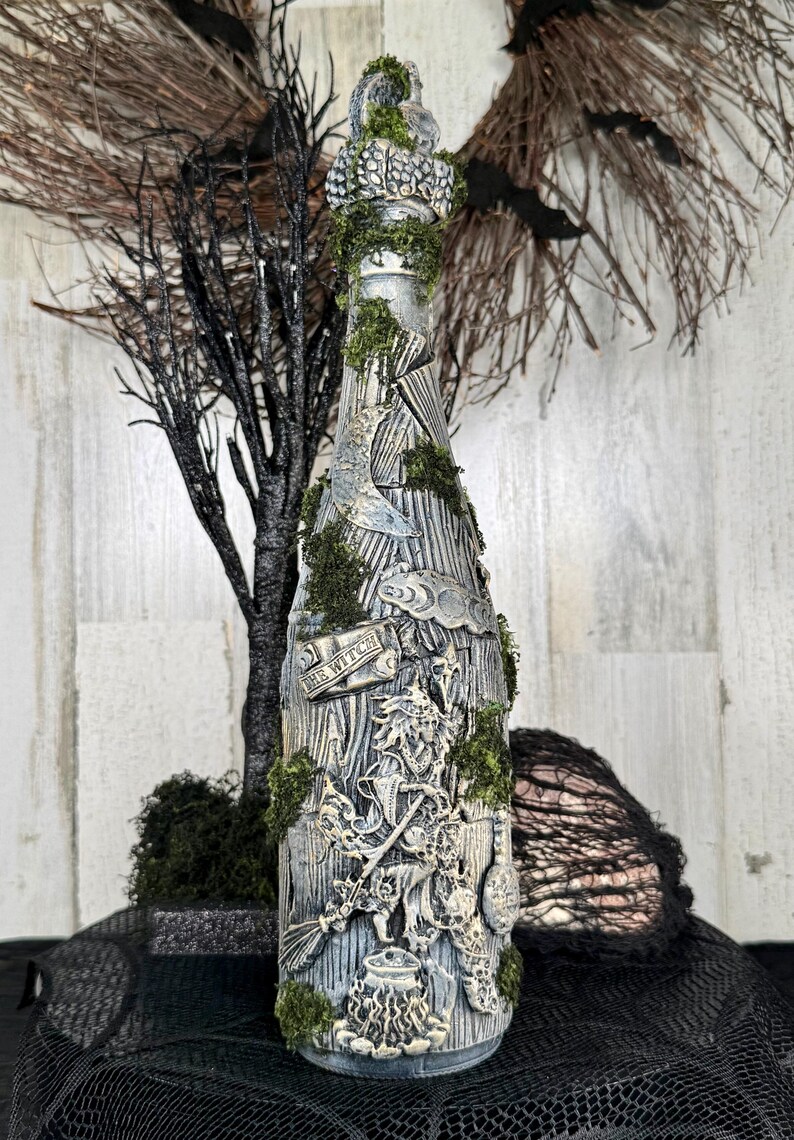 Handmade Witch Bottle/potion Bottle/gothic Halloween Decor, Spooky ...