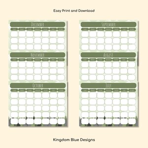 Forest Monthly Calendar - Cloudy Edition | Printable Undated PDF ...