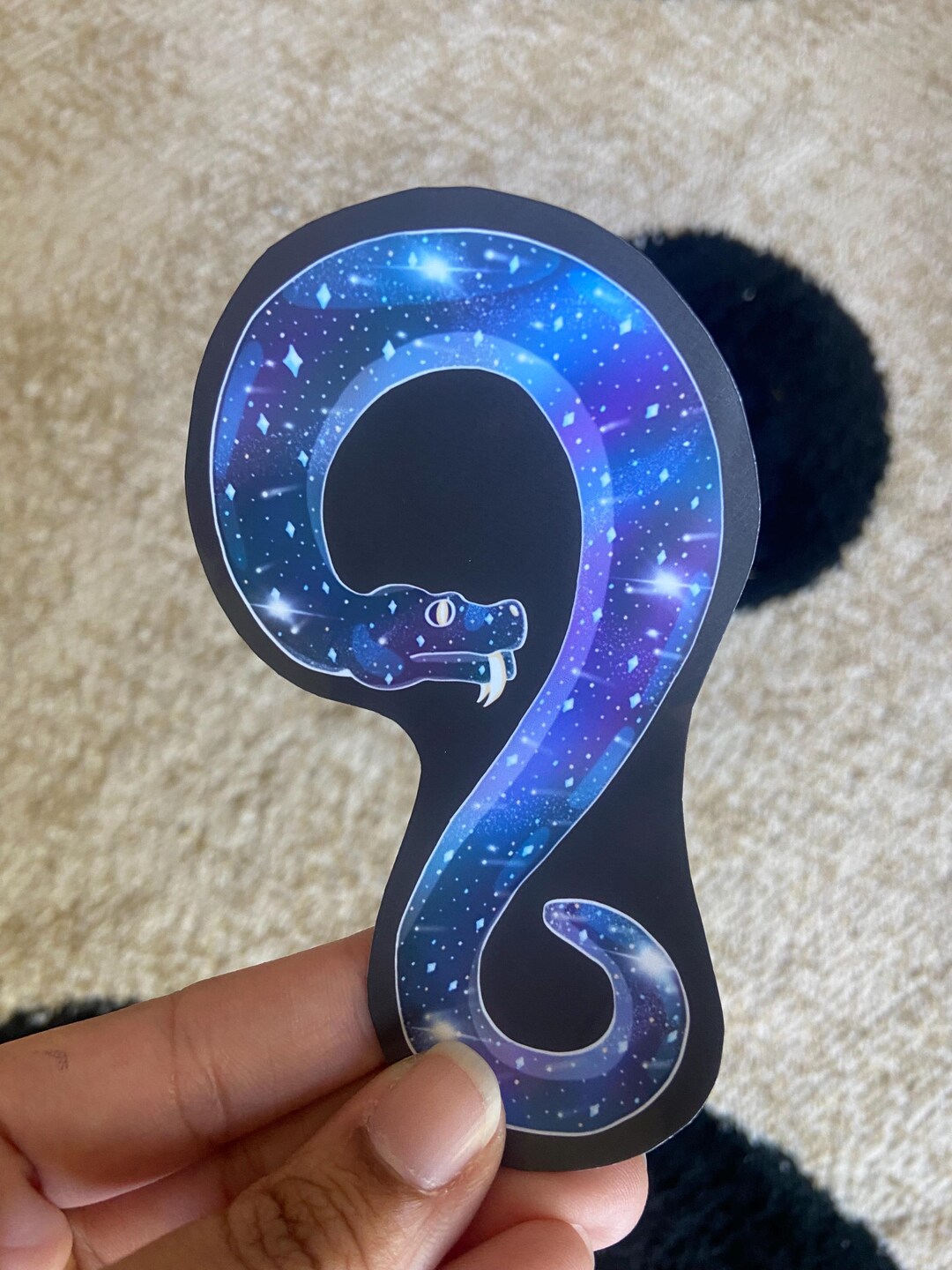 Cosmic Snake Sticker, Gloss Vinyl Laminated Sticker, 4.5" H X 3" W Stk ...