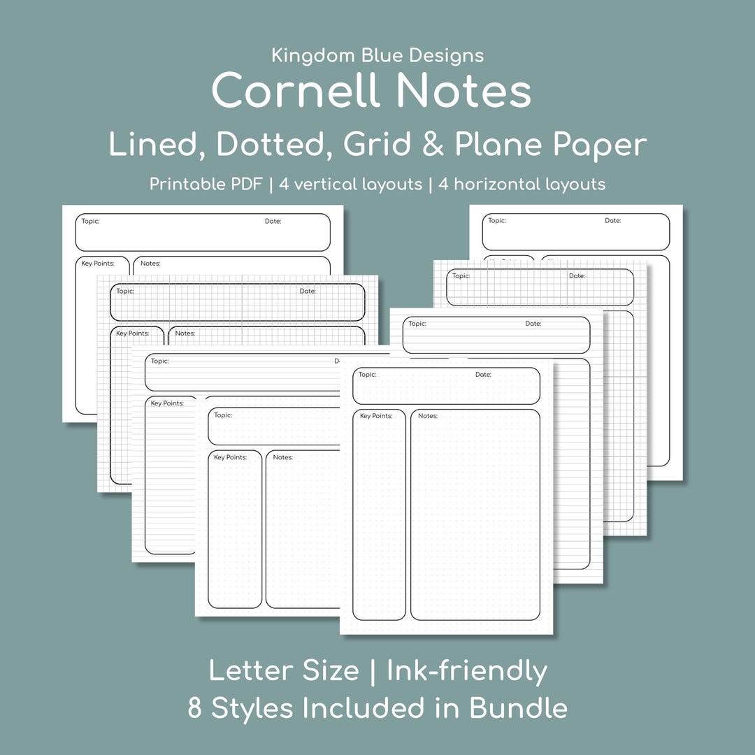 Minimal Cornell Notes PDF| Guided Edition | Clean Study & Note‑taking ...