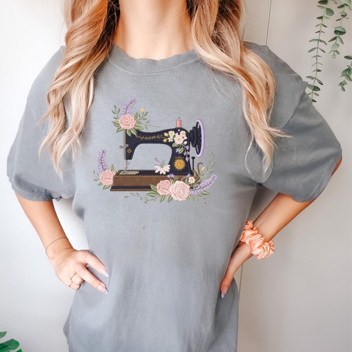 Vintage Sewing Machine Embroidery Design, Floral Stitch Pattern for ...