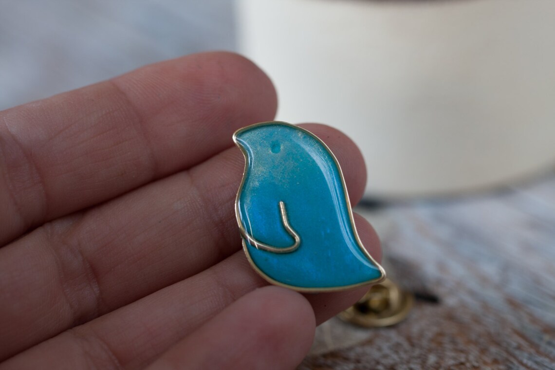 Bird Pin Turquoise - Etsy