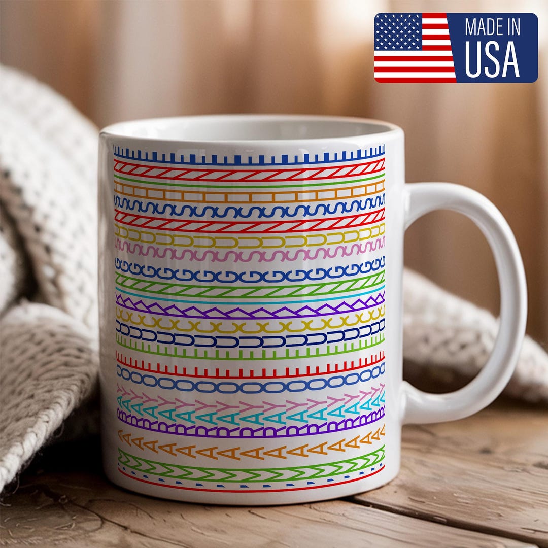 Colorful Abstract Pattern Mug, Modern Geometric Coffee Cup, Vibrant ...