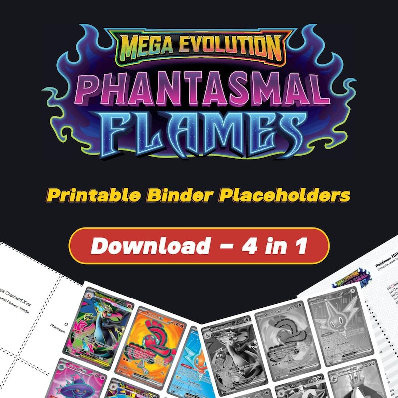 Phantasmal Flames Binder Etsy