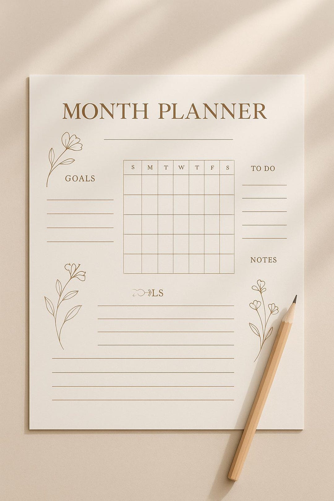Printable Month Planner A4 - Etsy