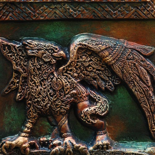 Antique Griffin Art Print Griffon Gryphon Mythical - Etsy