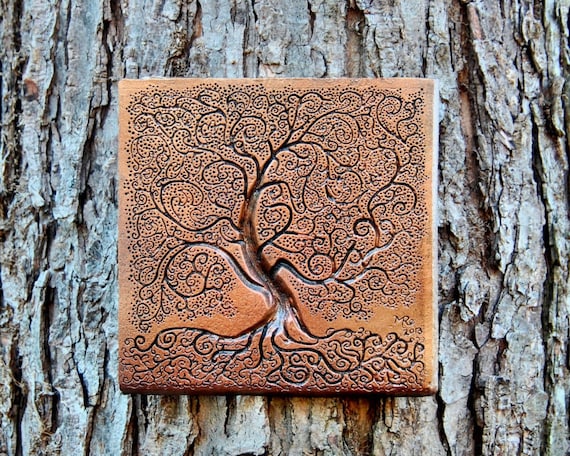 Tree of Life Garden Gift Stone Sculpture Rustic Tree | Etsy