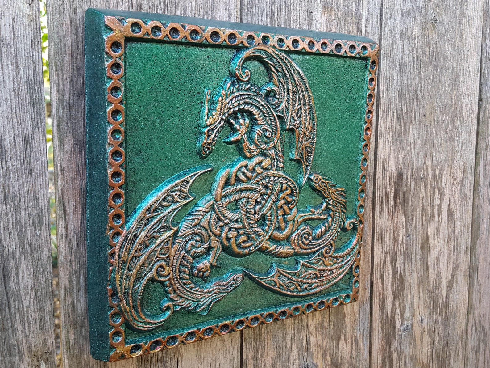 Celtic Dragons Sculpture Gift Celtic Knot Three Dragons Art - Etsy