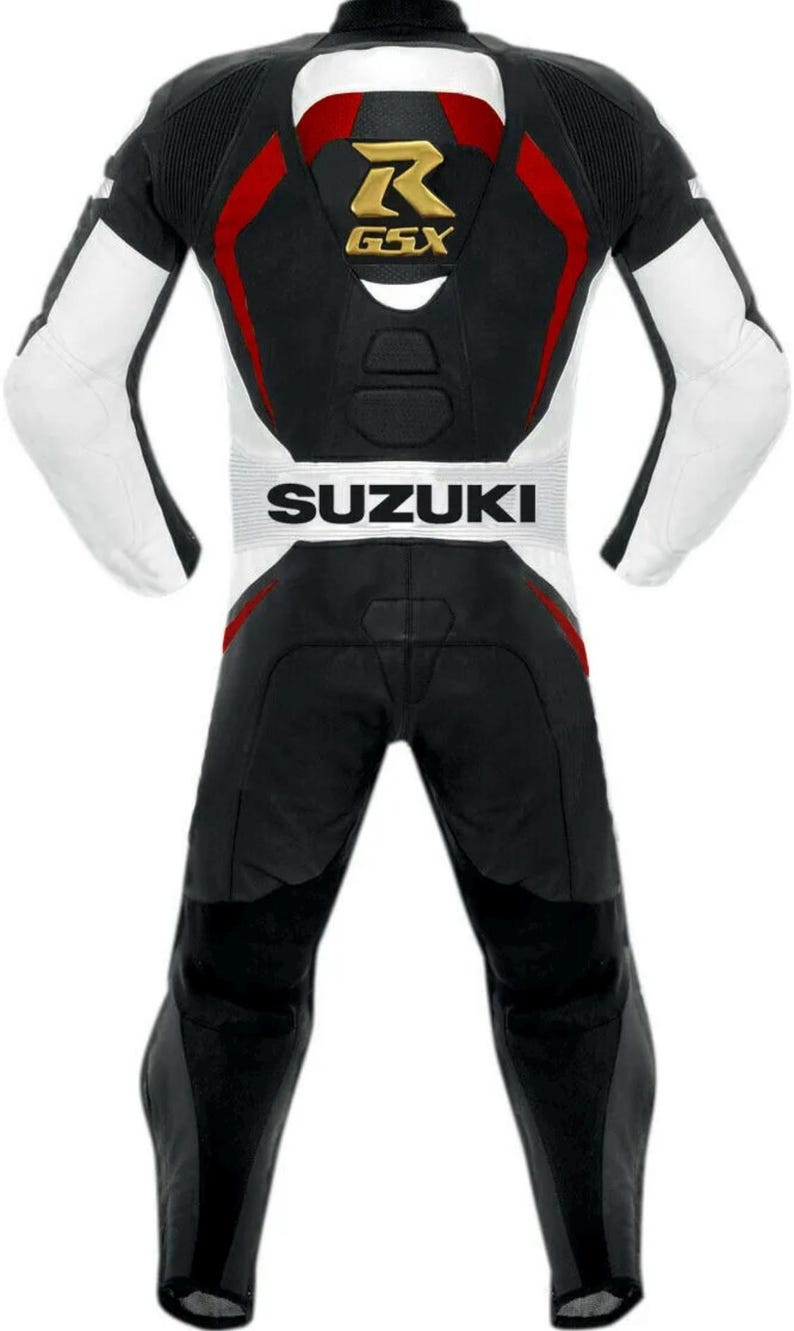 Suzuki GSX-R Leather Racing Suit – Custom Handmade Motorcycle Track ...
