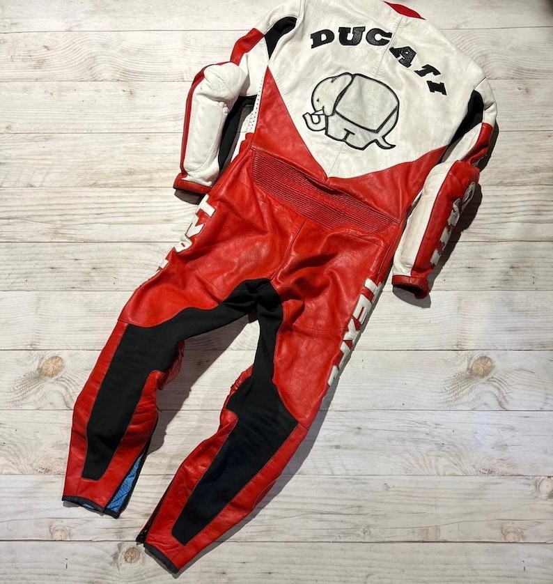 Ducati Vintage Leather Racing Suit – 90s Style Retro Motorcycle Gear ...