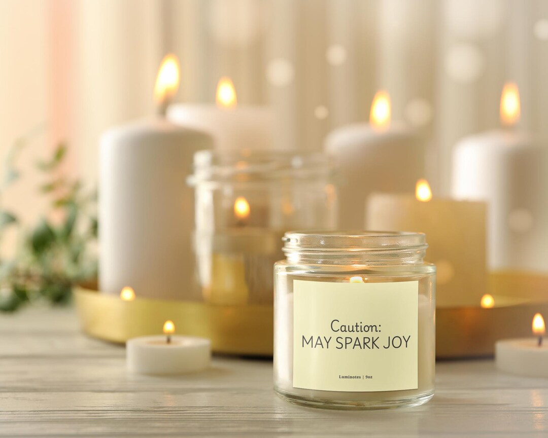 Caution May Spark Joy, Personalized Candle, Funny Candle, Gift for Her ...