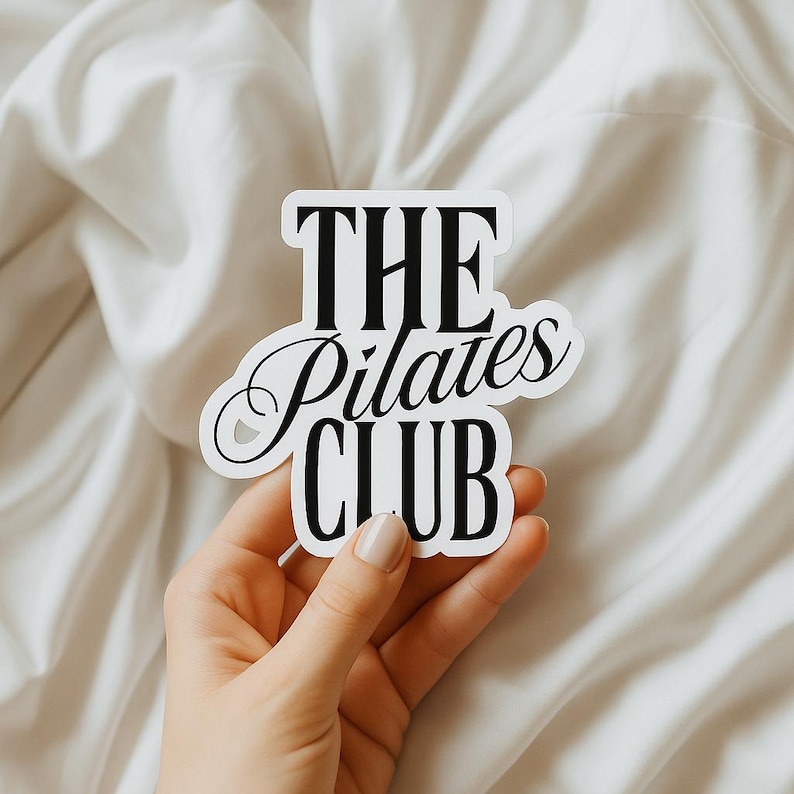 The Pilates Club Sticker: Aesthetic Vinyl Sticker for Tumblers, Laptops ...