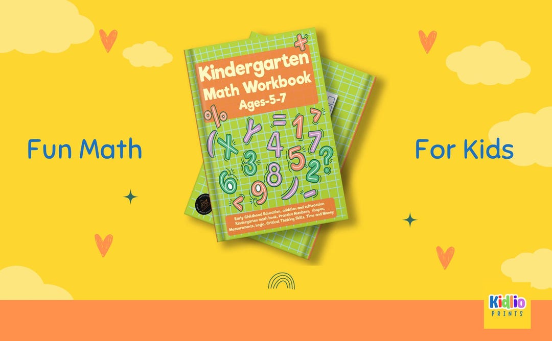 Kindergarten Math Workbook Ages-5-7 | Printable - Instant Download ...