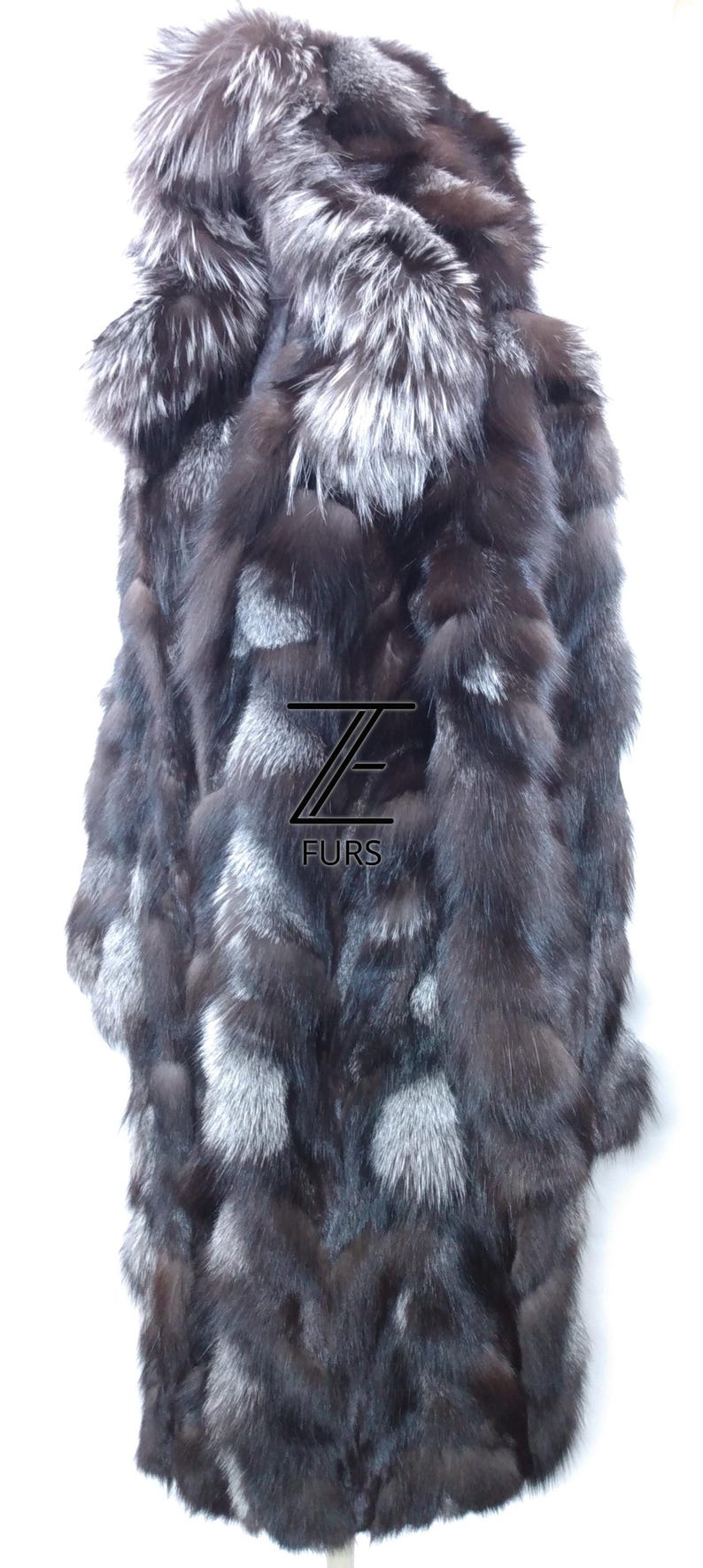 Real Silver Fox Fur Hooded Coat. Men’s Brand New Coat. - Etsy