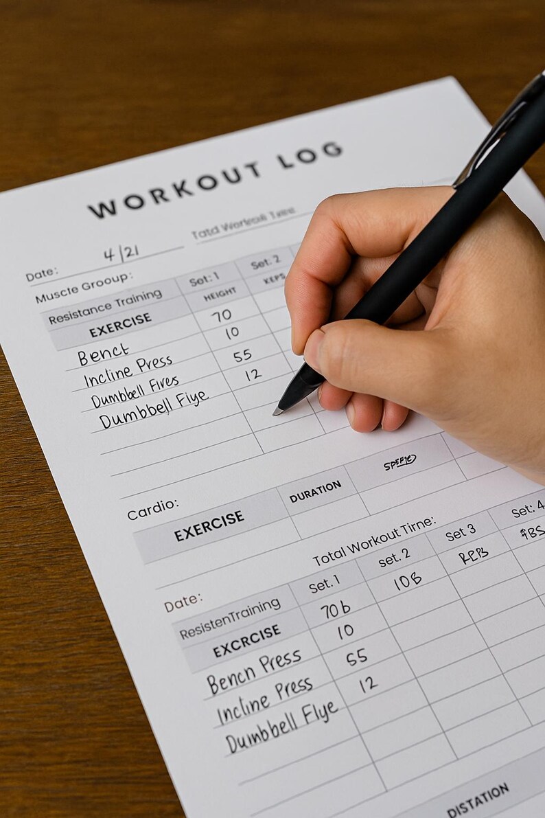 Minimalist Workout Log | Printable Fitness Tracker | Gym & Cardio ...