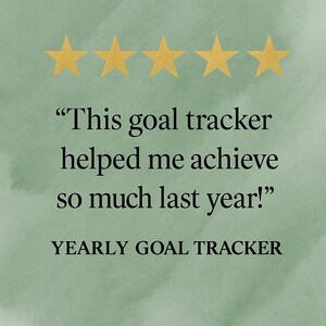 Minimalist Yearly Goal Tracker | Printable Life Planner Page for ...