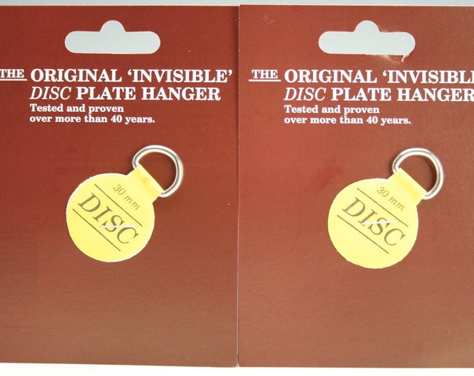 Extra Small Plate Hangers Set of Two (2) - Invisible Disc - 1-1/4" for ...