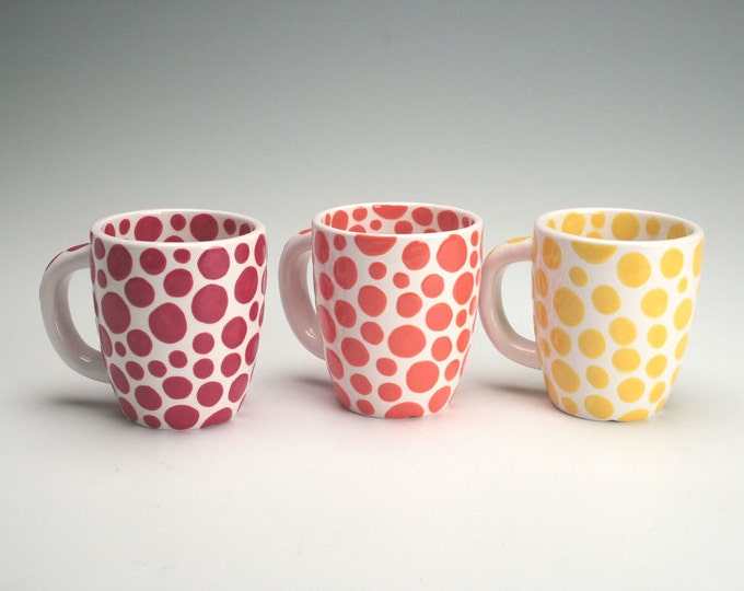 Orange Polka Dots Mug There Are Dots on My Mug Hand - Etsy