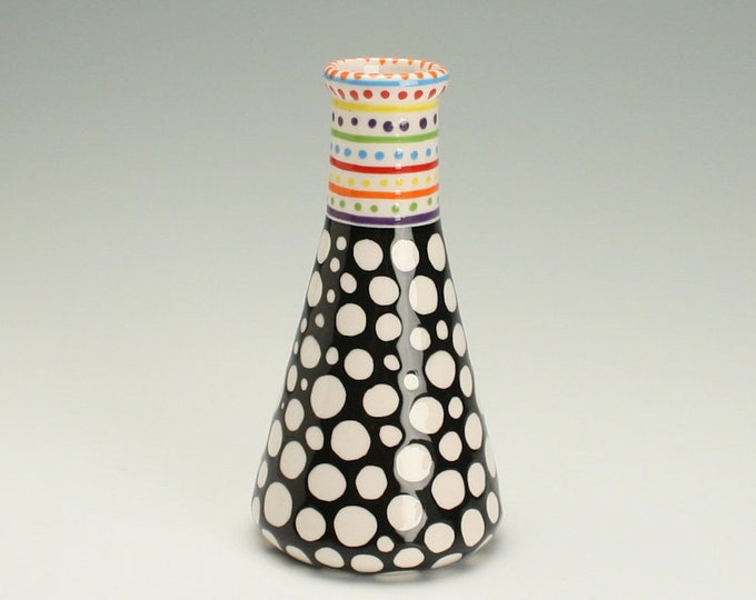 Science Beaker Vase, Science Teacher Gift, Ceramic Flower, Pottery Bud ...