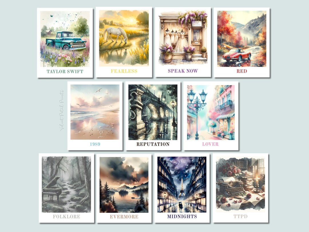 Eras Poster Set / Music Inspired Art Prints / Pop Icon Fan Gift / Teen ...