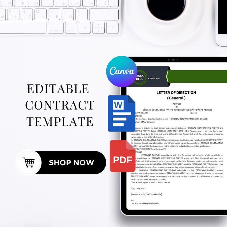 Letter of Direction (general) Template | Legal Authorization Document ...