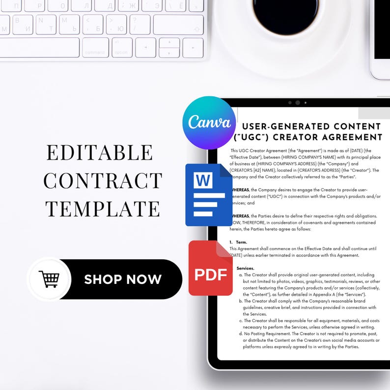 UGC Creator Agreement Template | User-generated Content Creator ...