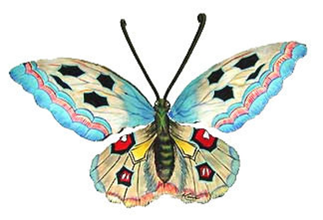 BUTTERFLY, Painted Metal Butterfly Art, Outdoor Metal Art, Painted ...