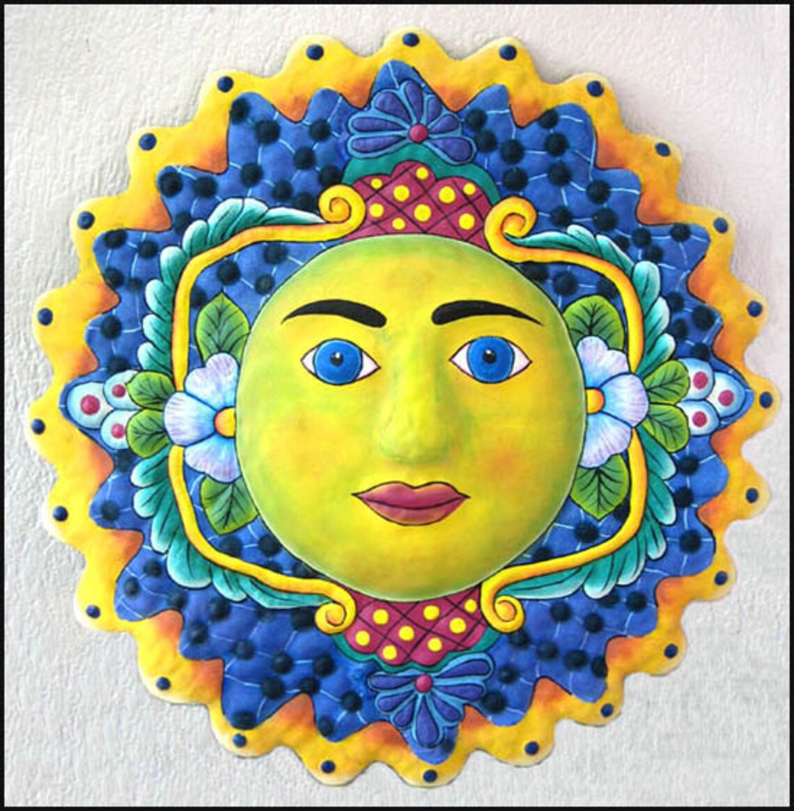 METAL SUN Choice of 3 Sizes Painted Metal Sun Wall Hanging - Etsy