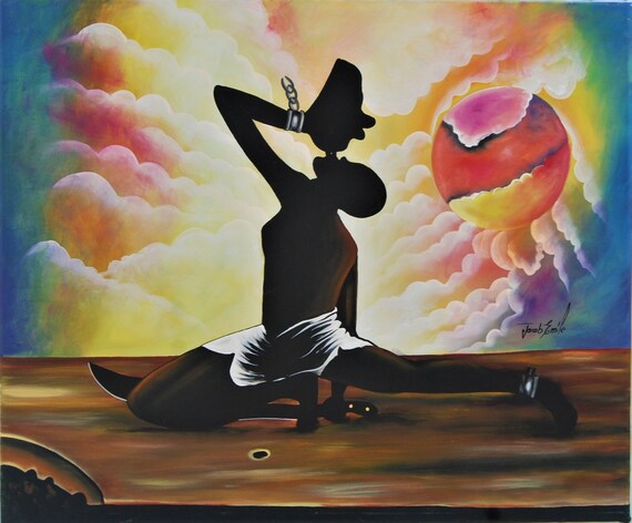 Canvas Painting Le Negre Marron the Black Maroon Haitian - Etsy