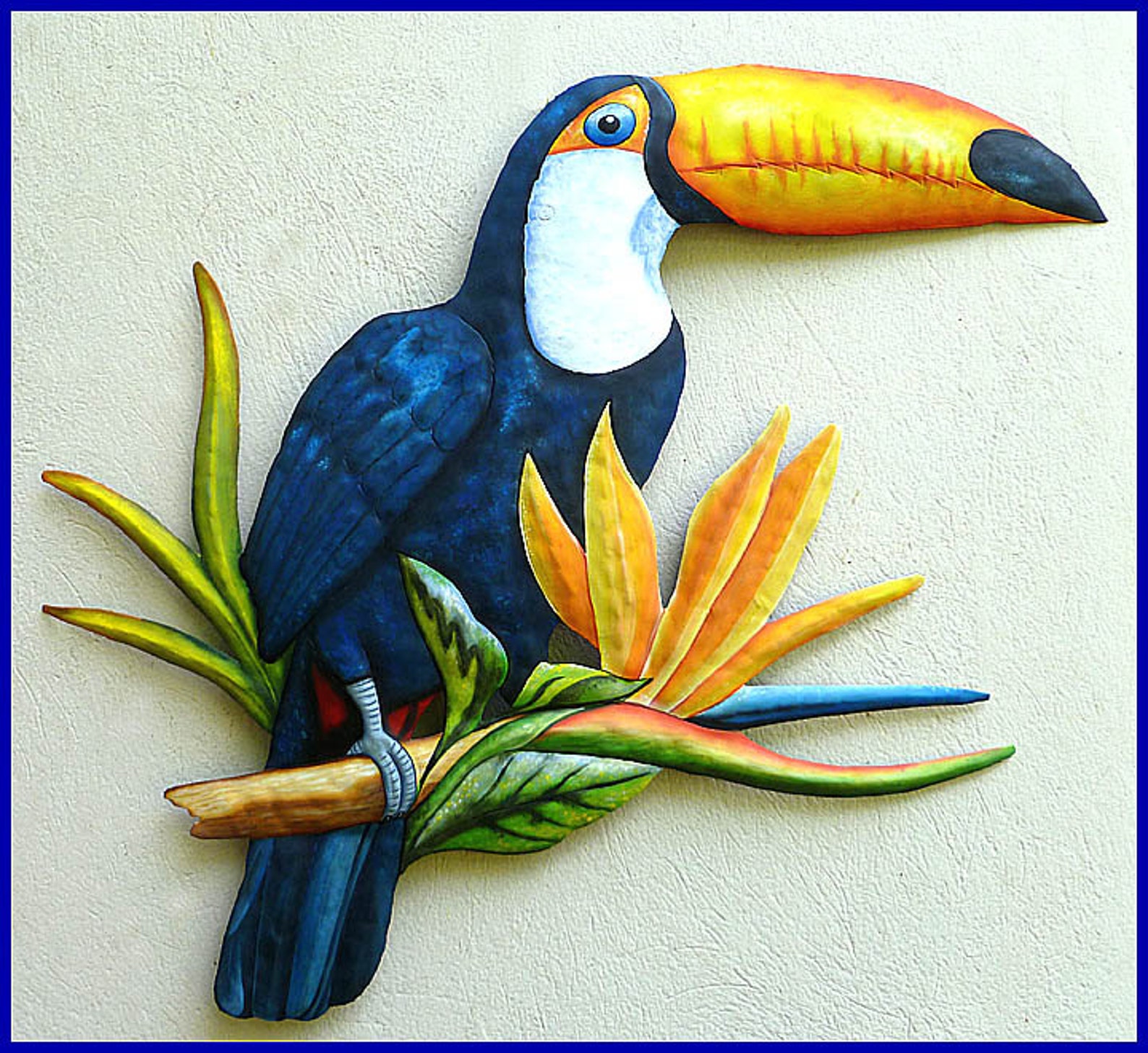 Hand Painted Toucan Metal Art Tropical Wall Decor Painted - Etsy