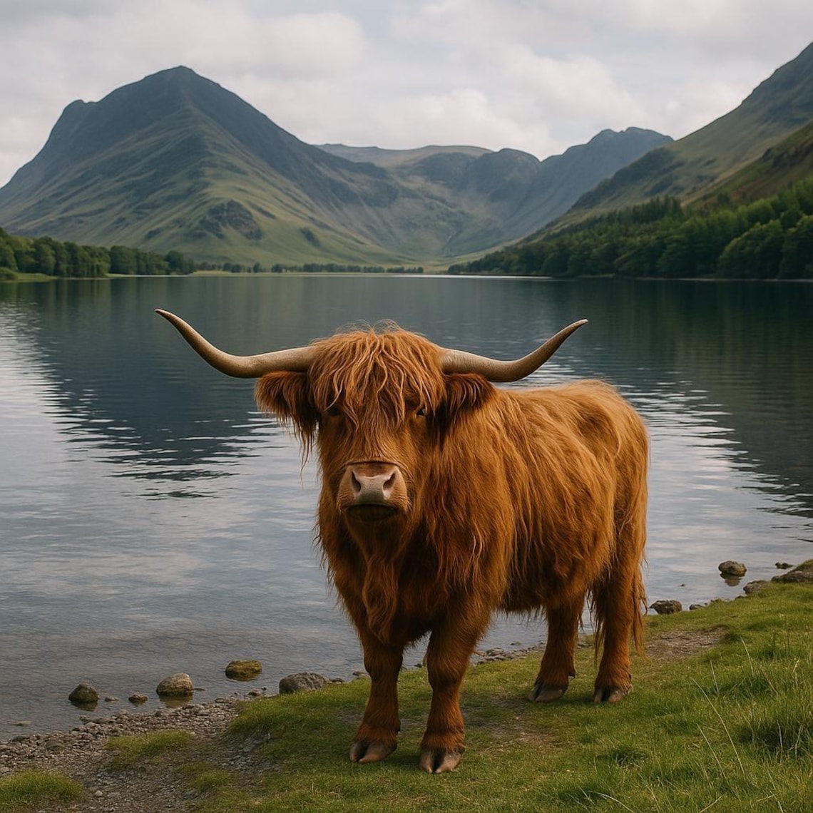 Highland Cow Print - Etsy