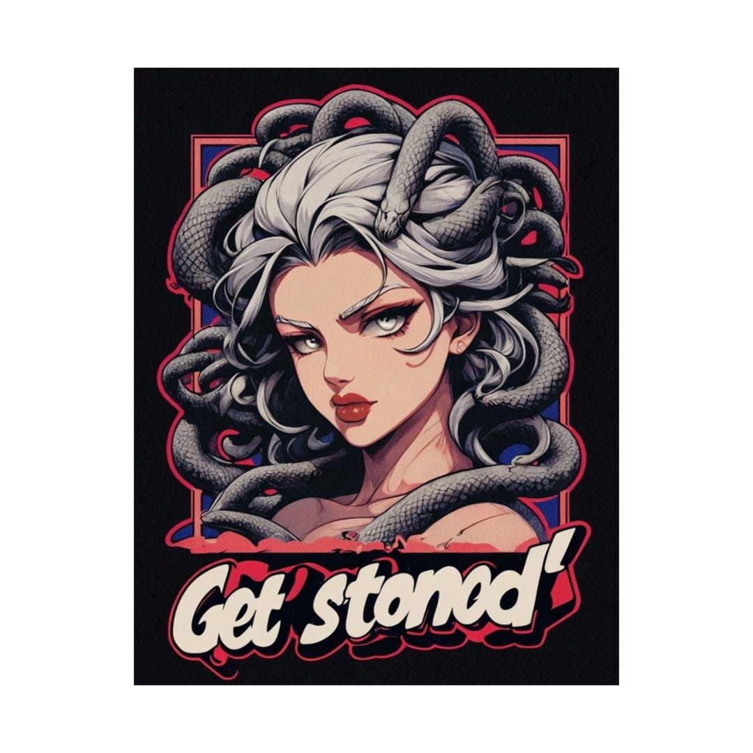 Get Stoned Art Print, Edgy Satin Poster, Home Decor, Wall Art, Unique ...