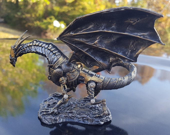 Painted Clockwork Dragon Handpainted Miniature for Dnd, RPG, Dungeons ...