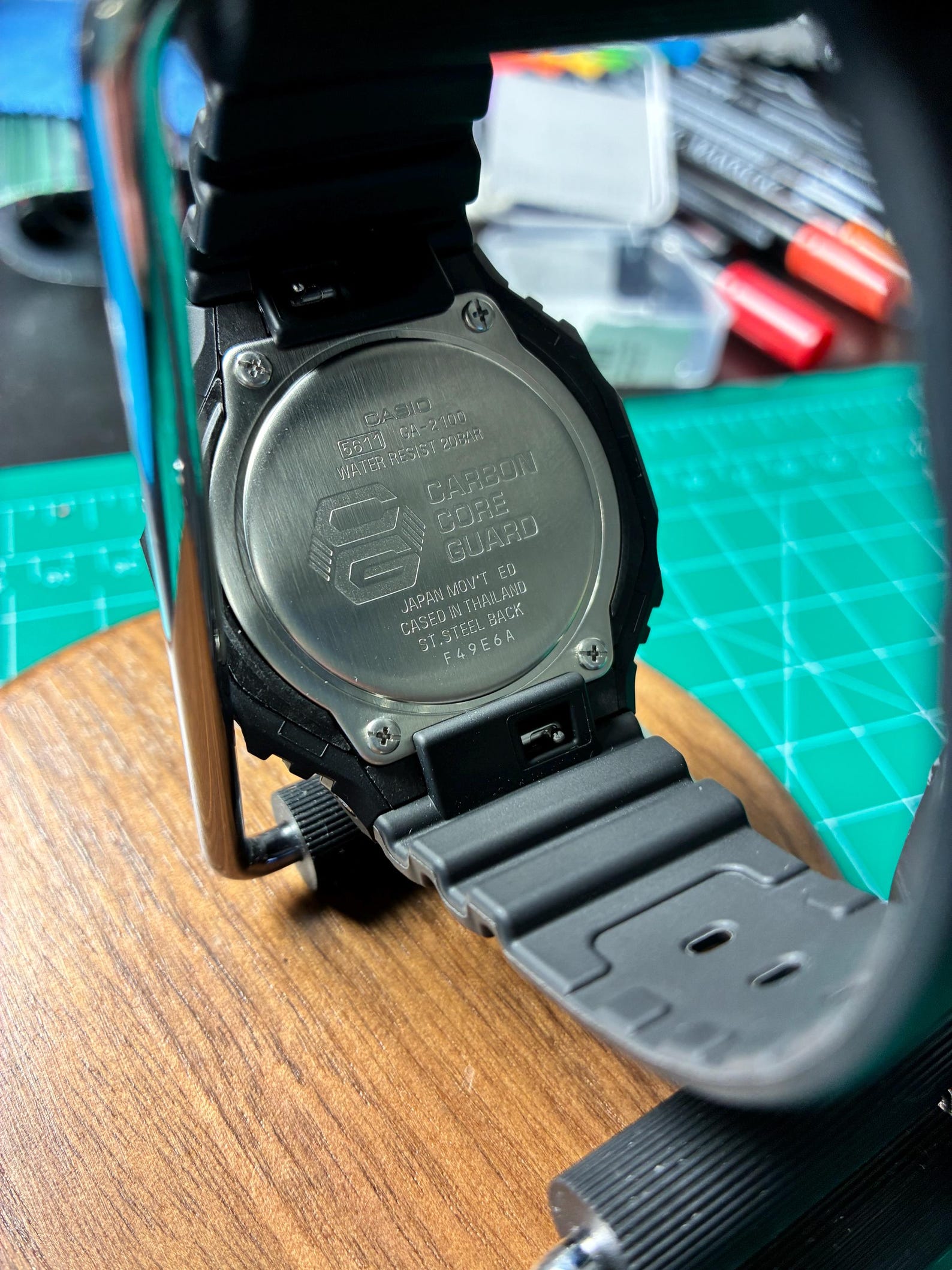 Casio G-shock GA2100 Casioak Rainbow Mod – Custom Dial, Bezel & Hour ...