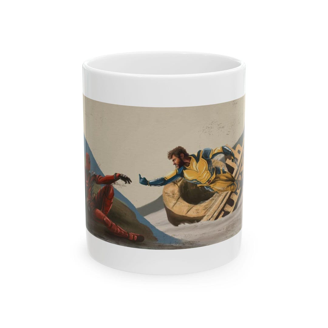 Deadpool and Wolverine Inspired Ceramic Mug -, Gift for Comic Lovers ...