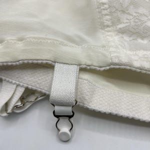 Rago White Open Bottom Corset Girdle 389 Size 46 Metal Zipper Vintage ...