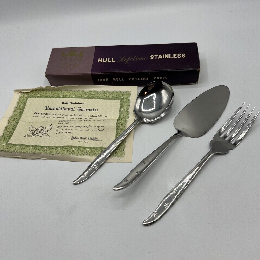 Hull Stainless Flatware First Star Hostess Set 3 Piece Japan - Etsy