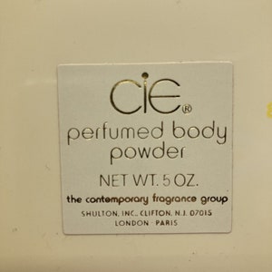 Vintage Shulton CIE Perfumed Body Powder With Puff Box 5 Oz Sealed - Etsy