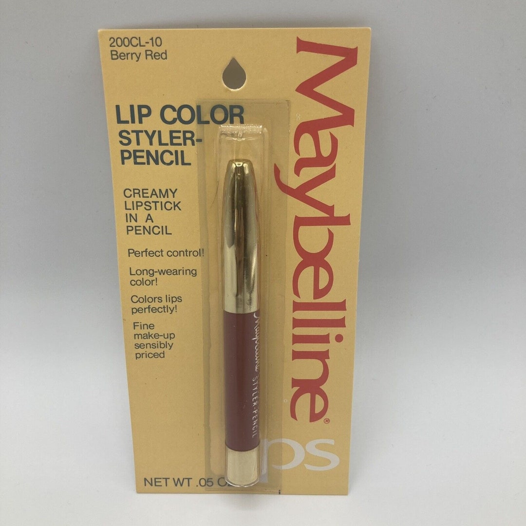 Vintage Maybelline Lip Color Pencil Berry Red Lipstick 1979 - Etsy