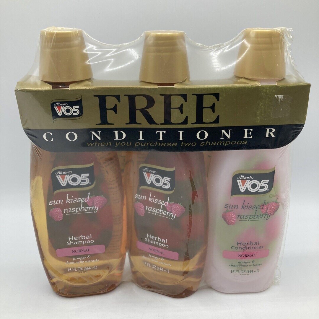 Vintage Alberto VO5 Herbal Shampoo Conditioner Lot Sun Kissed Raspberry ...