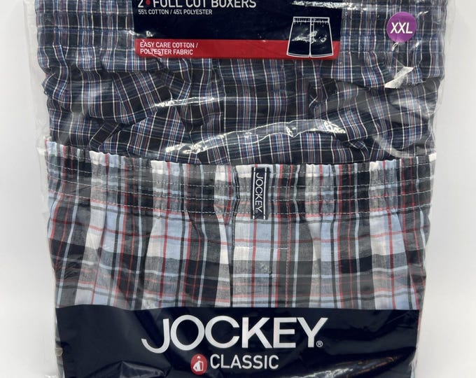 Jockey Classic Full Cut Boxers Mens XXL Plaid Boxer Shorts 2004 - Etsy