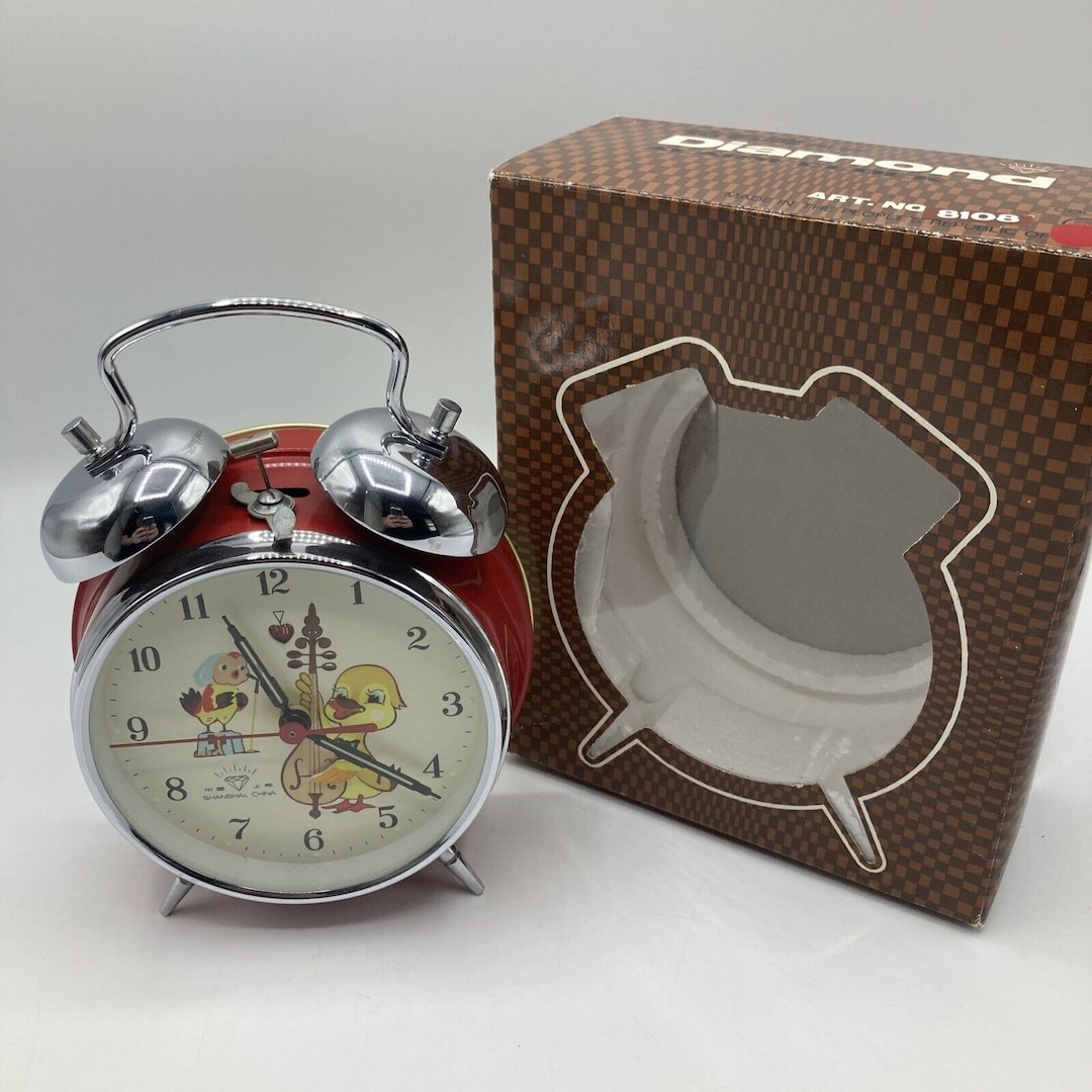 Diamond Alarm Clock Animated Duck Bass Double Bell Shanghai China - Etsy