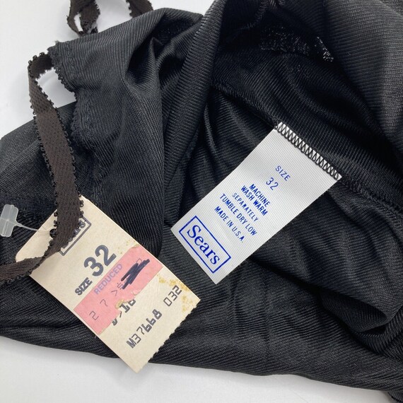 Vintage Sears Nylon Camisole Black Lace Size 32 NWT - Gem