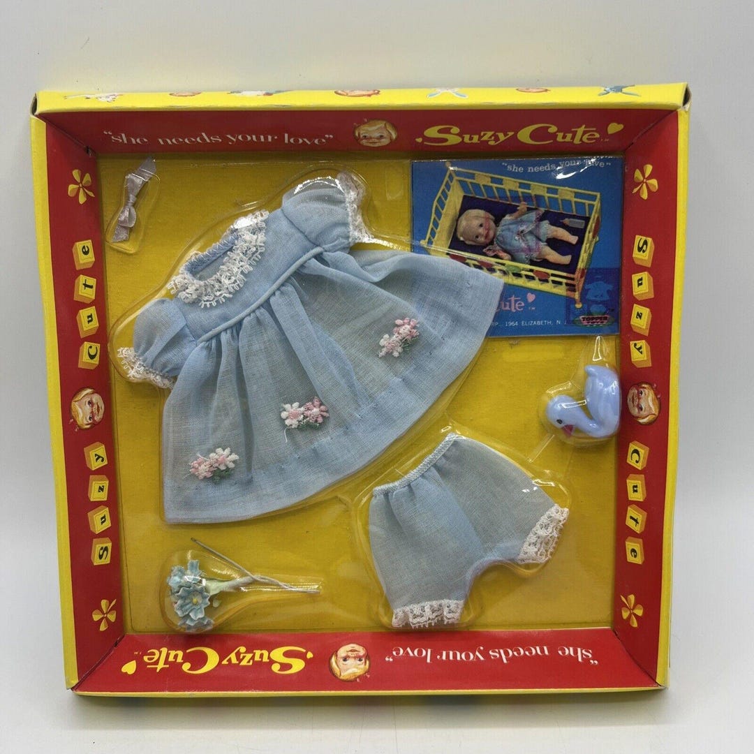 Topper Suzy Cute Doll Outfit Fancy Frills Dress Clothing Vintage 1964 ...