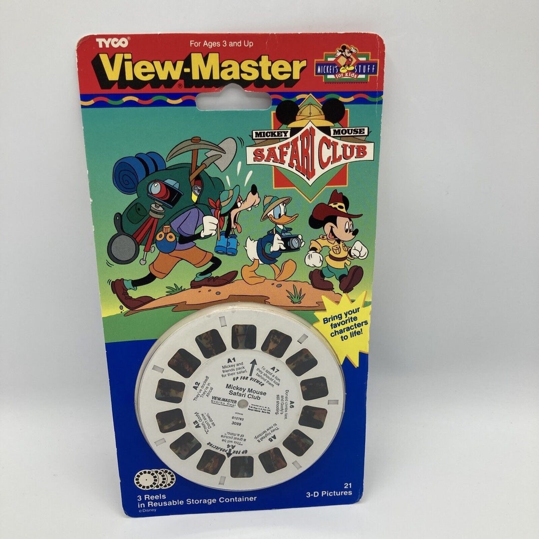 Tyco View-master Mickey Mouse Safari Club 3-D Reels Sealed Vintage 1994 ...