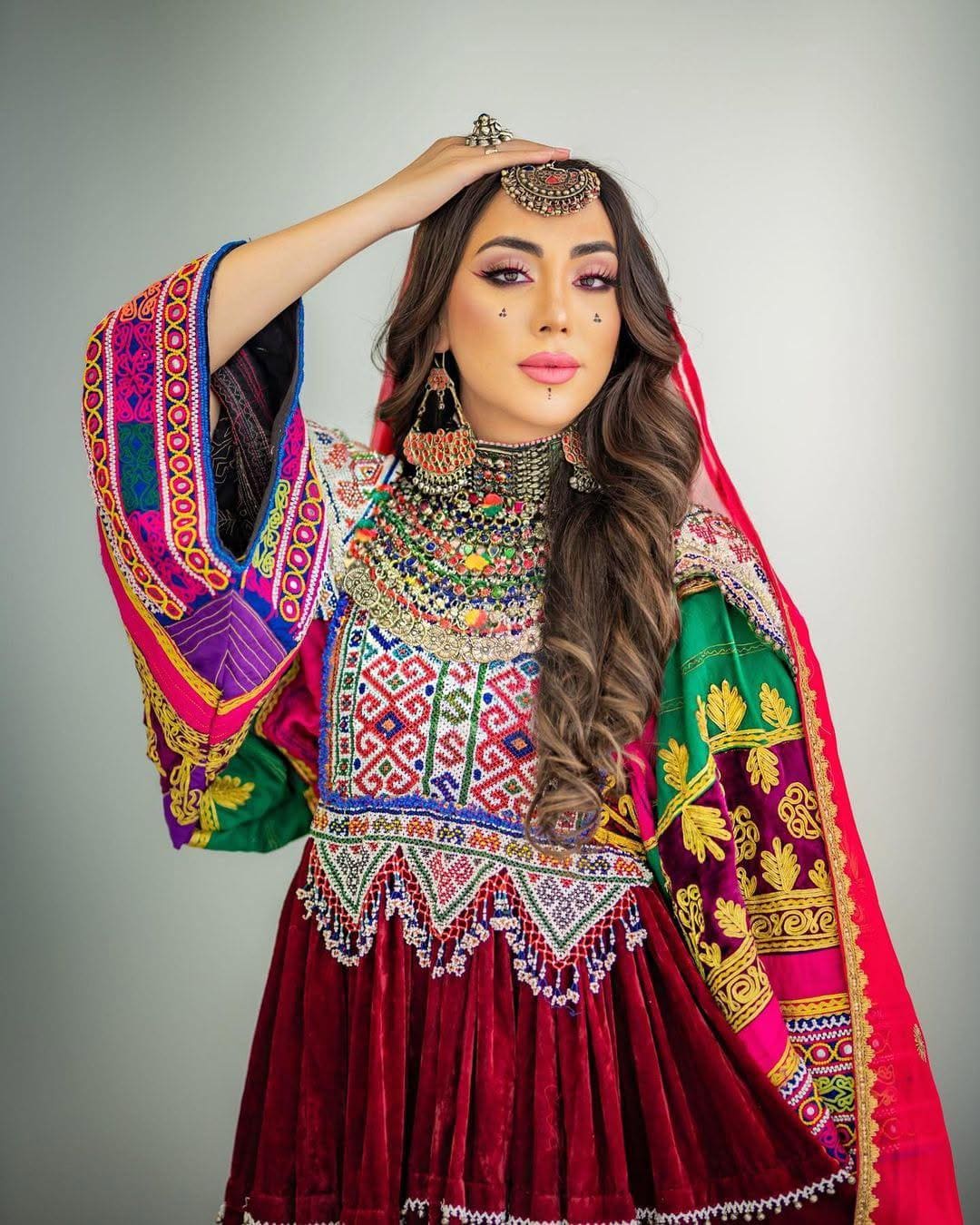Embroidered Afghan Velvet Kuchi Dress: Boho Festival Maxi Gown - Etsy