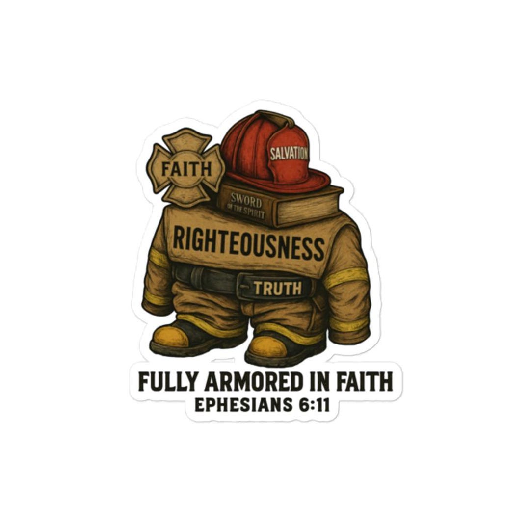Fully Armored in Faith | Christian Firefighter Armor of God Design ...