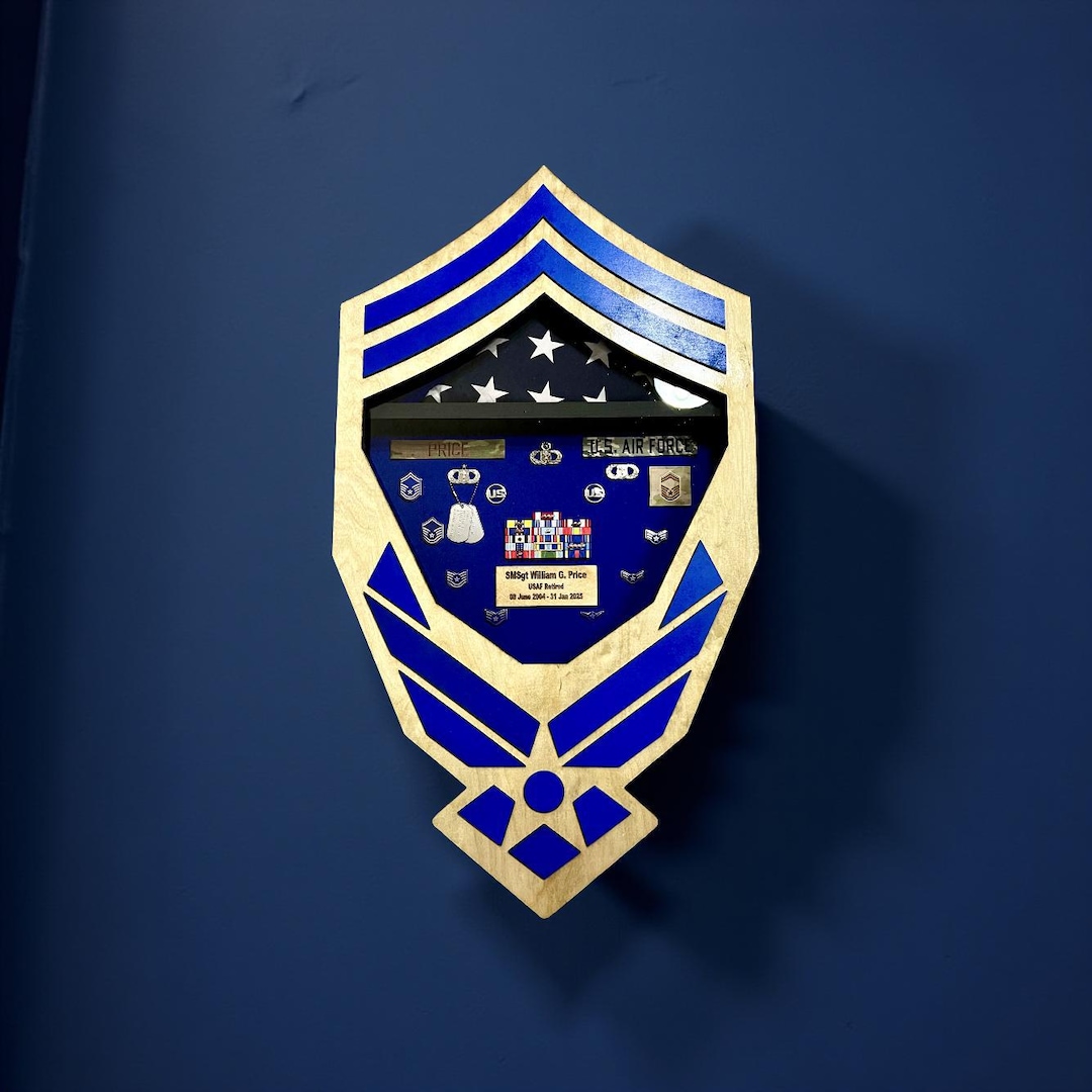 Smsgt Air Force Shadow Box - Etsy
