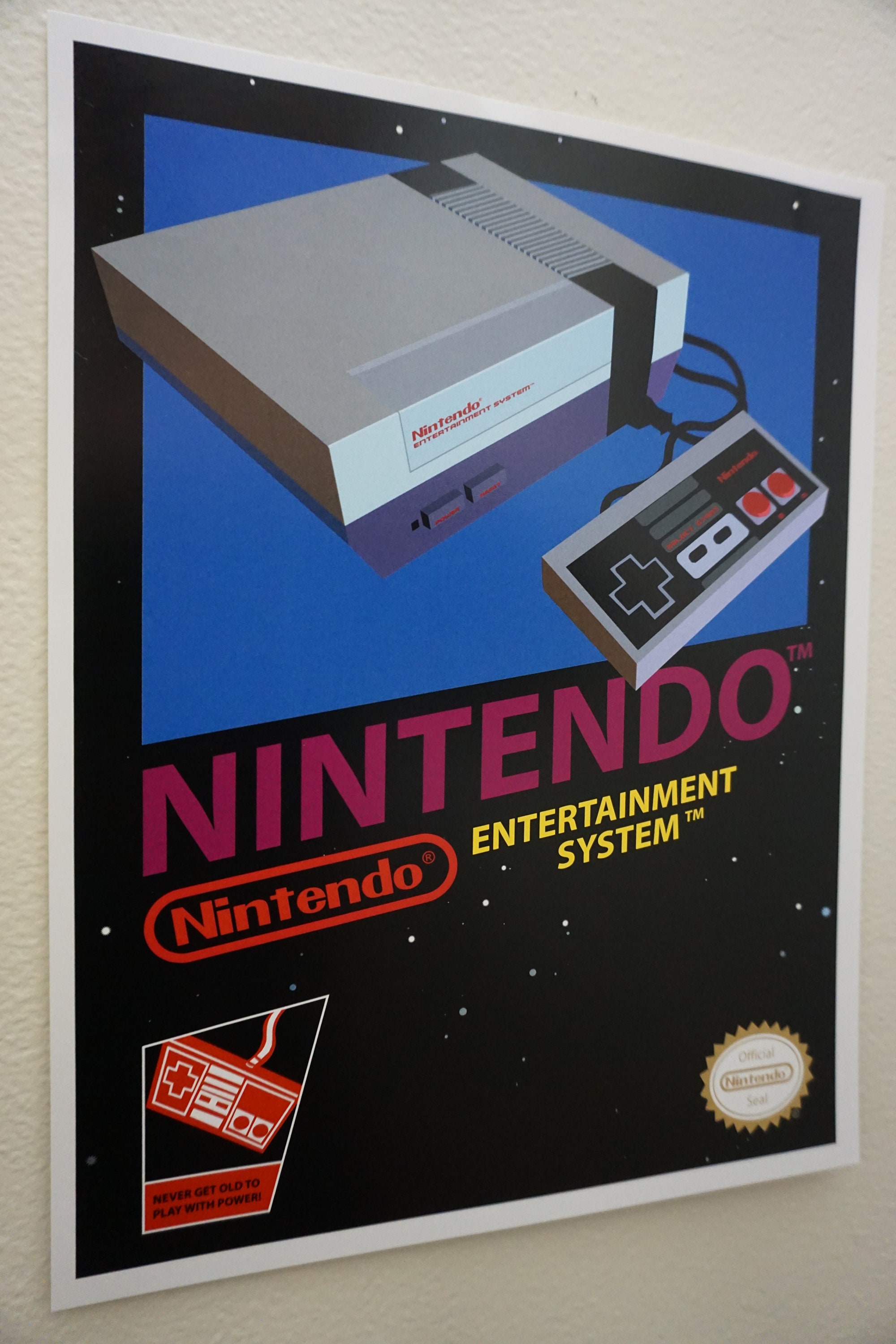 Classic NES Nintendo Entertainment System poster handmade | Etsy