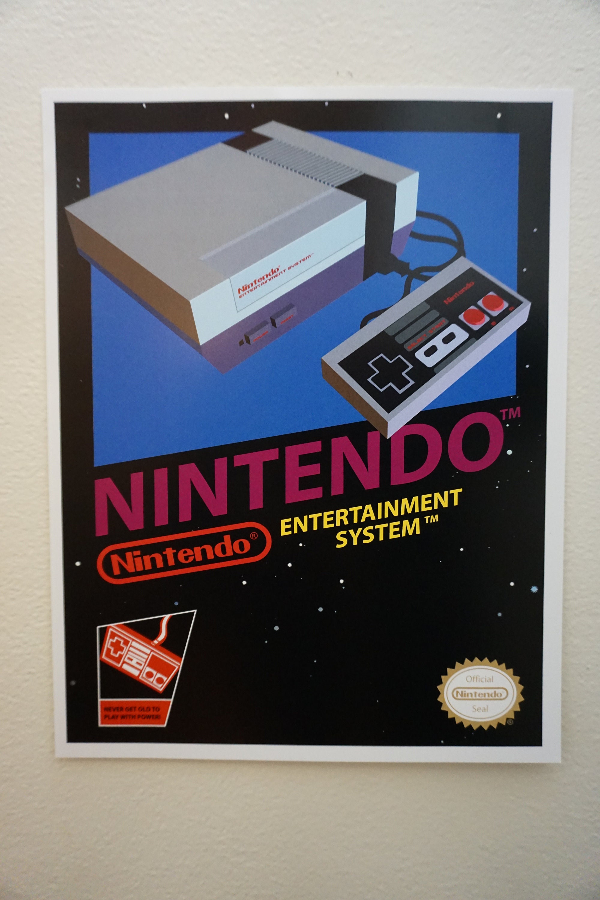 Classic NES Nintendo Entertainment System poster handmade | Etsy